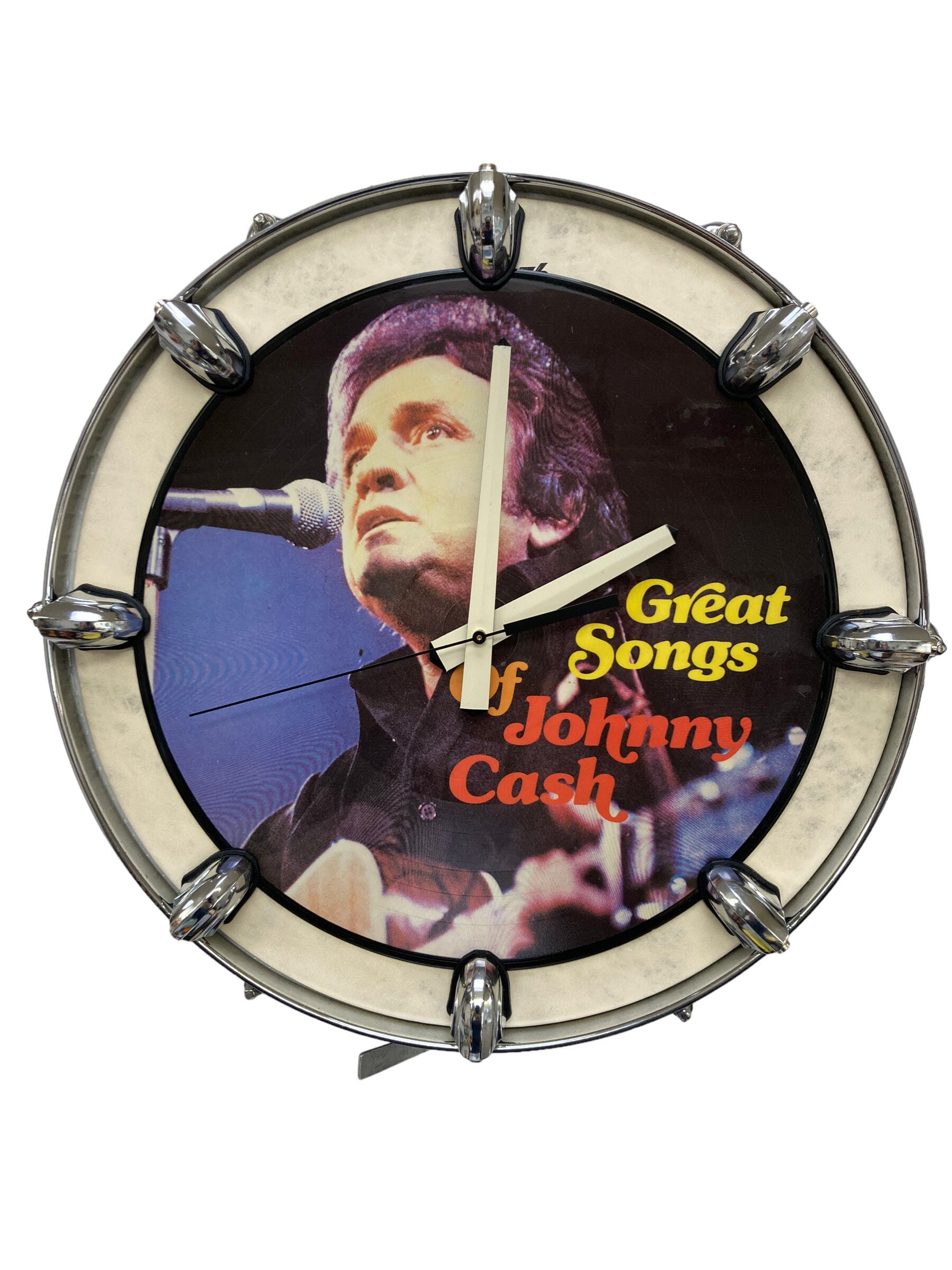 Rocking The Clock Johnny Cash Drum Wall Clock 14" with Picture Disc ...