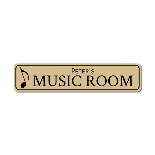 Lizton Sign Shop, Inc Music Room Name Custom Aluminum Sign | Wayfair