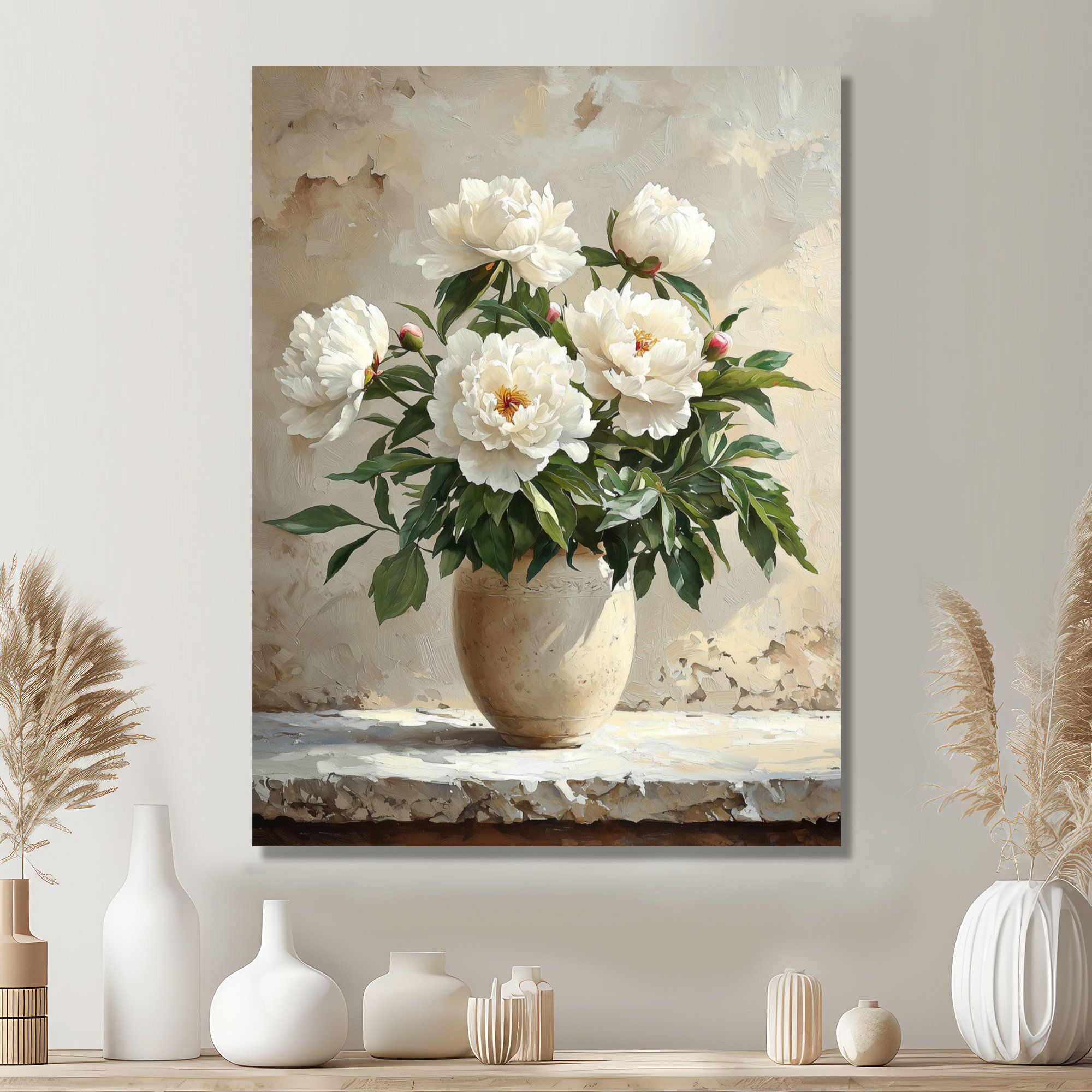 Winston Porter Joniqua - Peonies Metal Wall Art, Traditional Metal Art ...