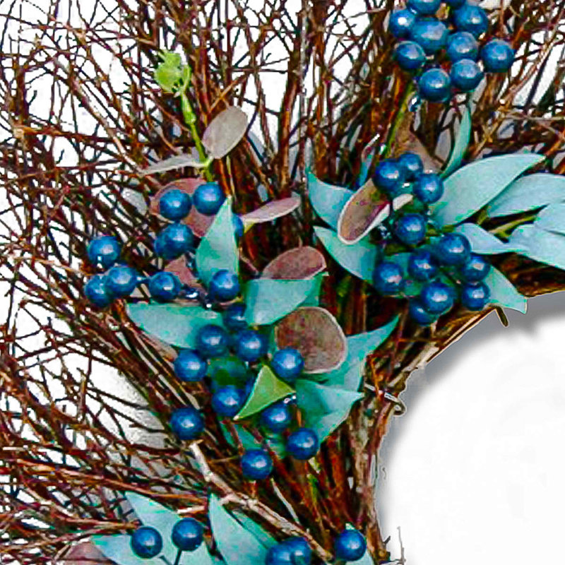 The Holiday Aisle® 24" Spring Blueberry Wreath & Reviews | Wayfair