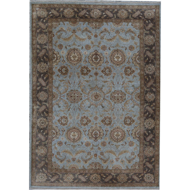 Bokara Rug Co., Inc. Hand-Knotted High-Quality Light Blue and Brown ...