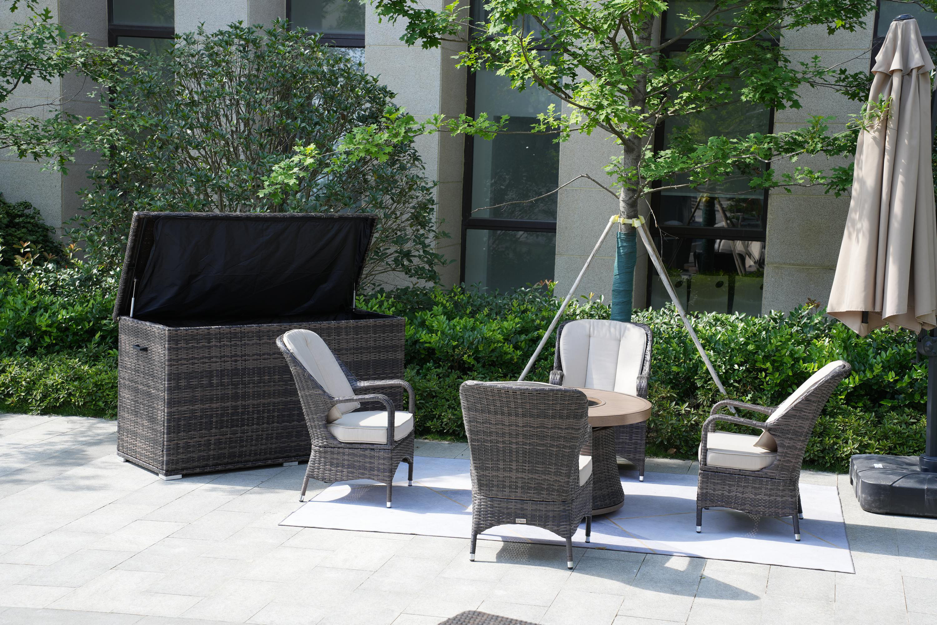 Lark Manor Areefa Wicker/Rattan 4 - Person Seating Group With Cushions & Reviews - Wayfair Canada