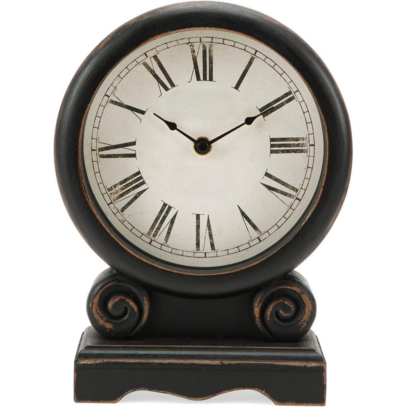 Lark Manor™ Mantel Clock, Retro Desk Clock Silent-Non-Ticking Battery ...