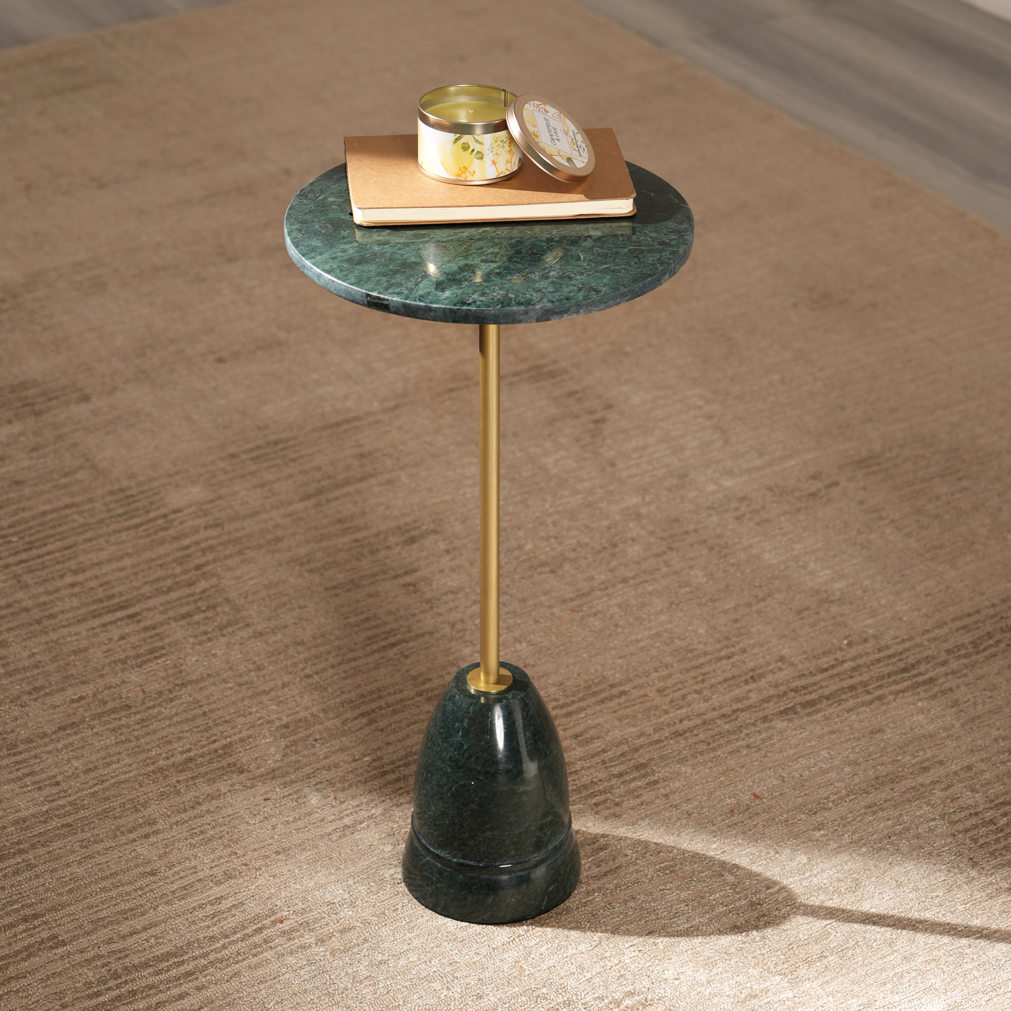 Mercer41 Viljami Genuine Marble Pedestal End Table | Wayfair