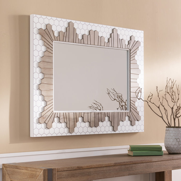 Union Rustic Gertha Rectangle Wood Wall Mirror & Reviews | Wayfair