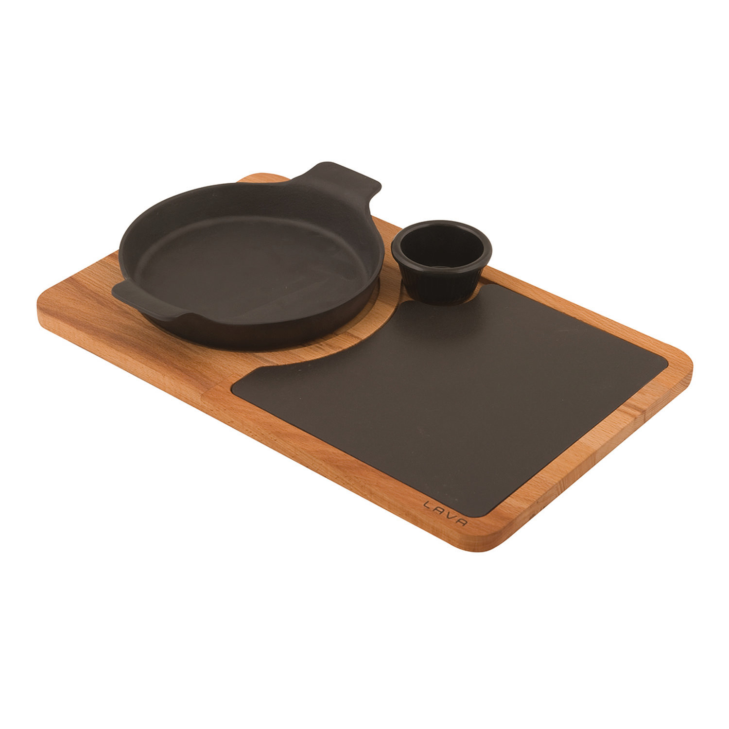 LAVA CAST IRON Lava Enameled Cast Iron Serving Dish 7 inch-Round with ...