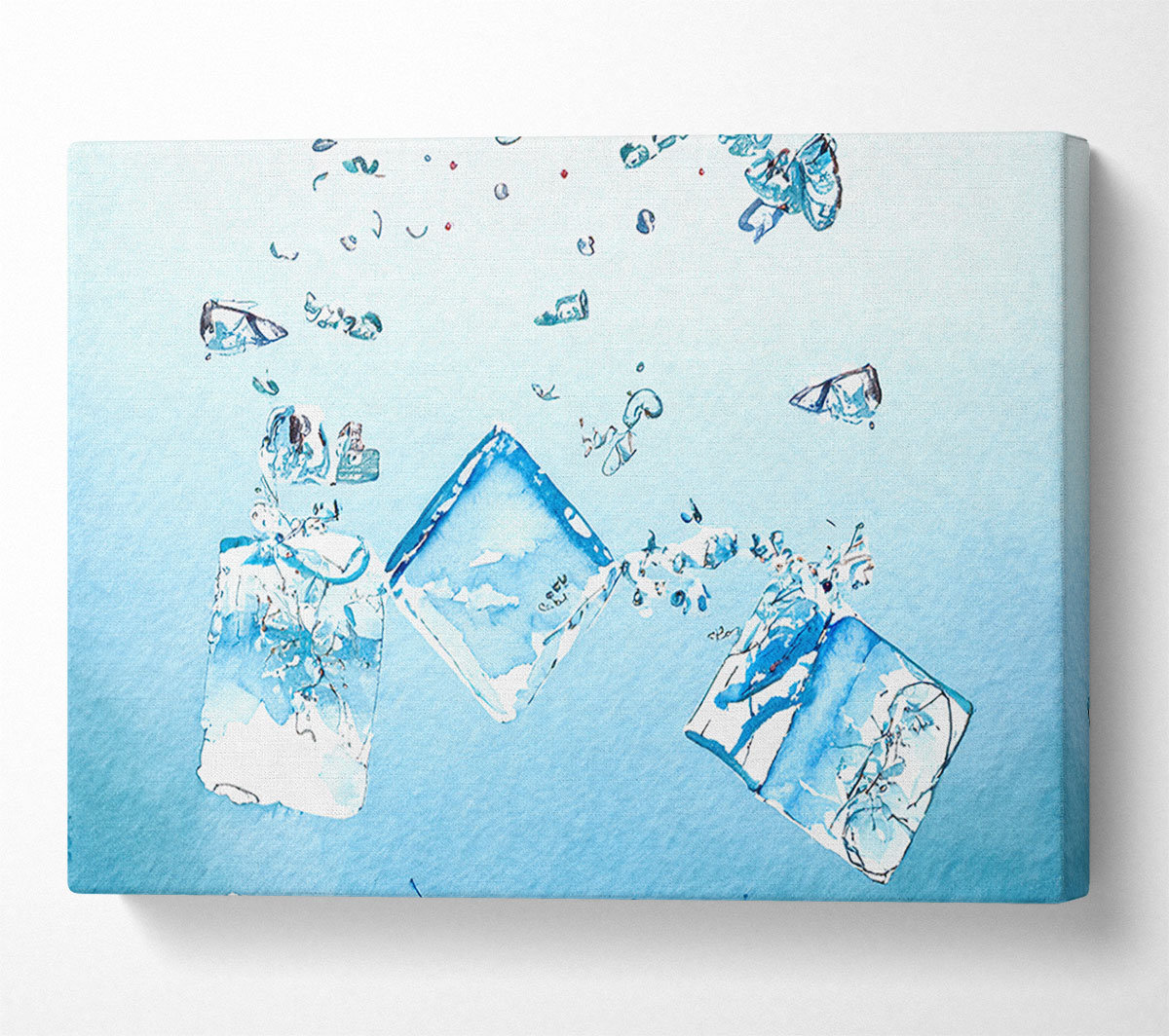 Latitude Run Ice Cubes Bubbles - Wrapped Canvas Art Prints | Wayfair.co.uk