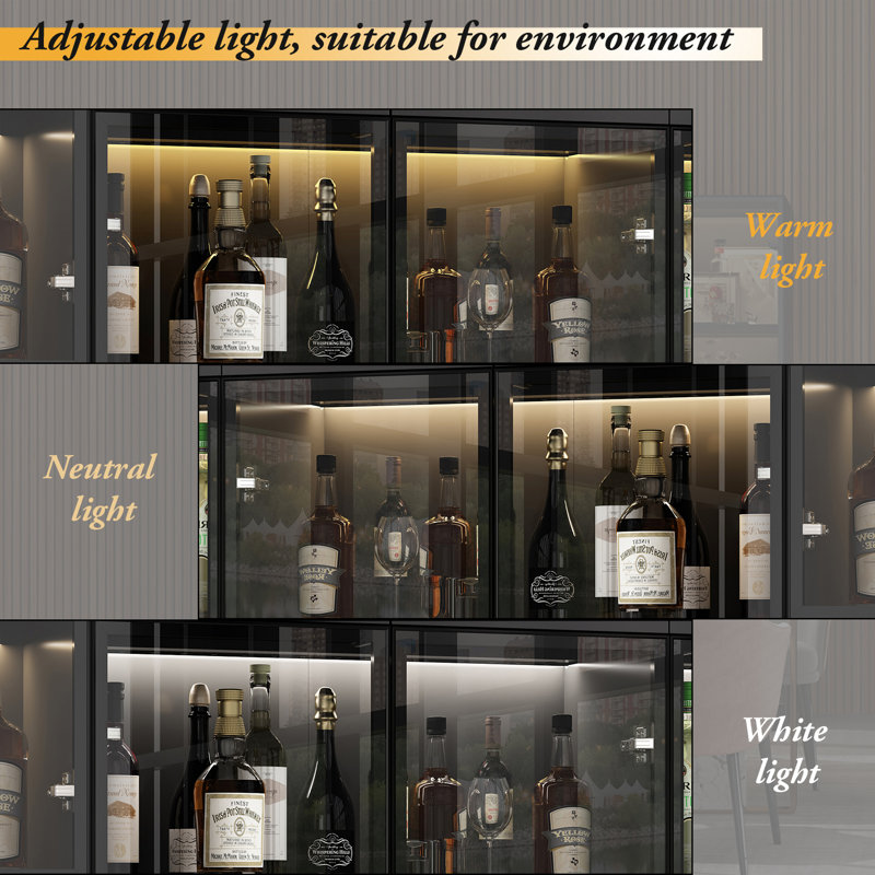 Brayden Studio® Chioke 78.7'' Lighted China Cabinet & Reviews | Wayfair