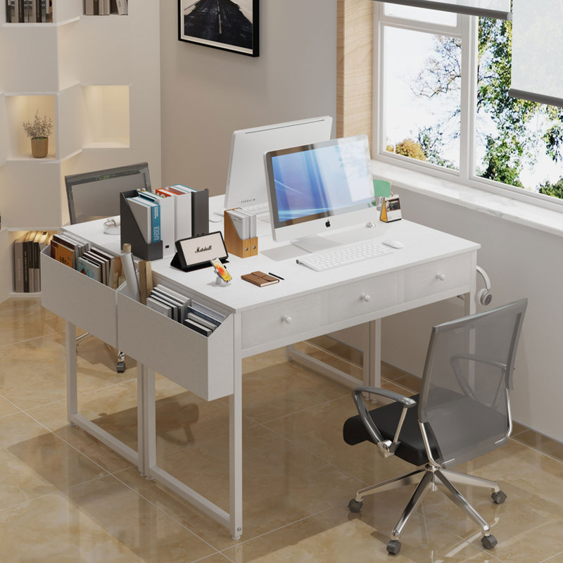 17 Stories 40 Inch Computer Desk Writing Desk With Drawers | Wayfair