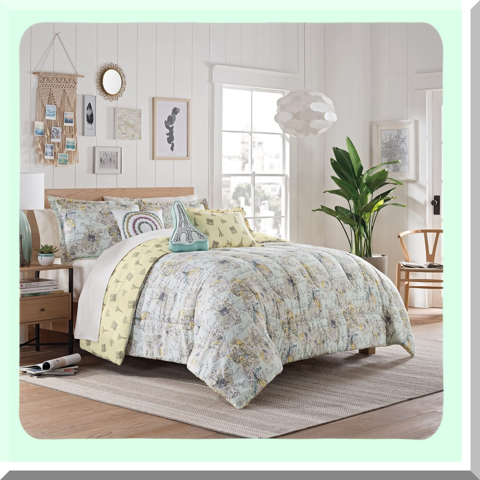 Red Barrel Studio® Mint Bliss Reversible Comforter Set - 3 Piece ...