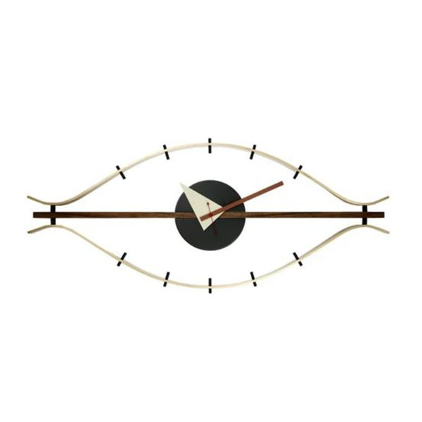 Walnut Decor Myke Eye Clock | Wayfair