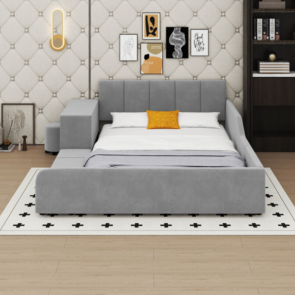 Latitude Run® Andante Full Size Upholstered Grounded Bed, Mother ...