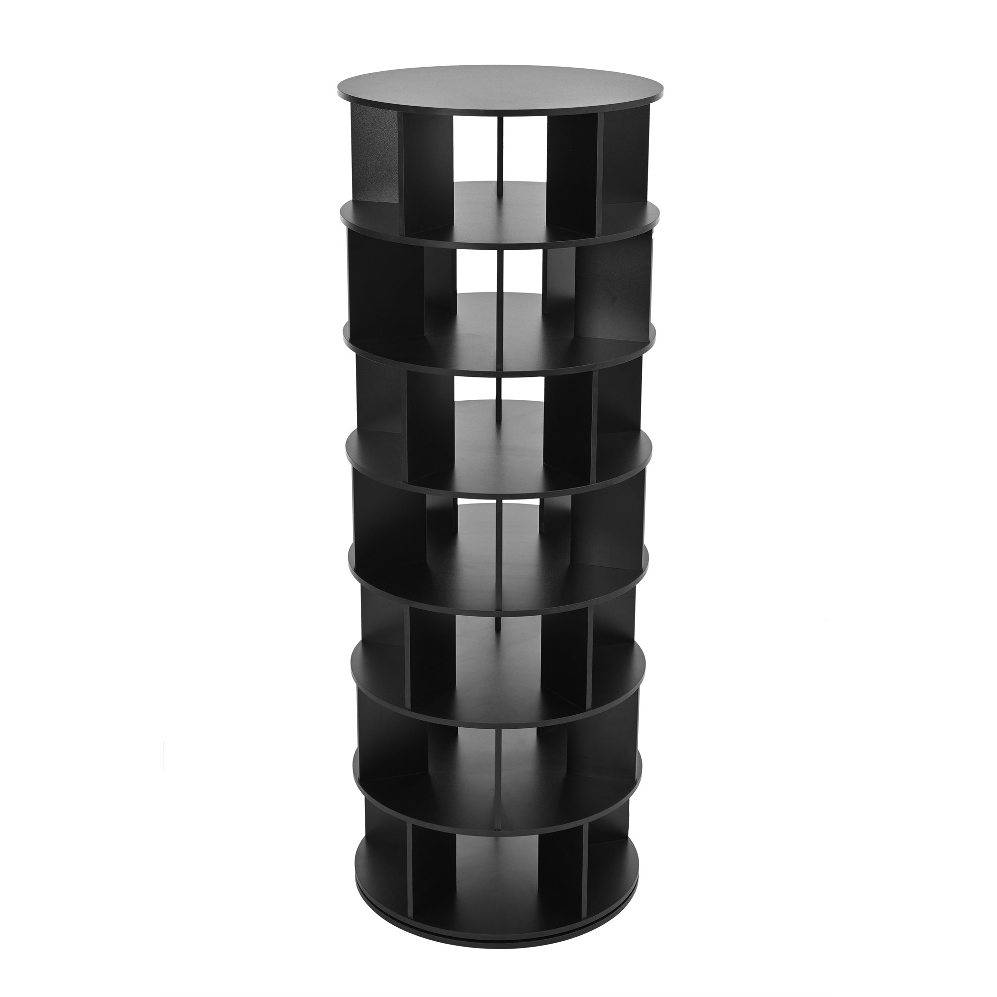 Hokku Designs 7-Tier Rotating Shoe Rack Tower With 5 Grids Per Layer ...
