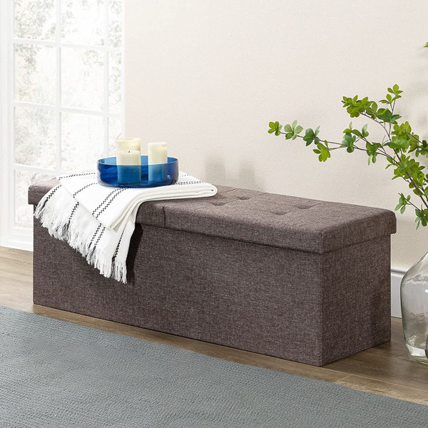 Latitude Run® Upholstered Flip Top Storage Bench | Wayfair