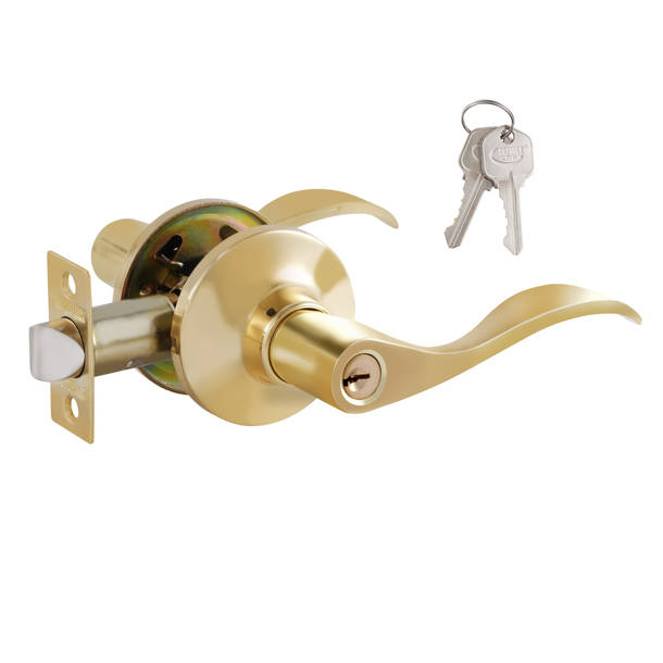 Premier Lock Complete Entry Lever Set with Single Cylinder Deadbolt ...