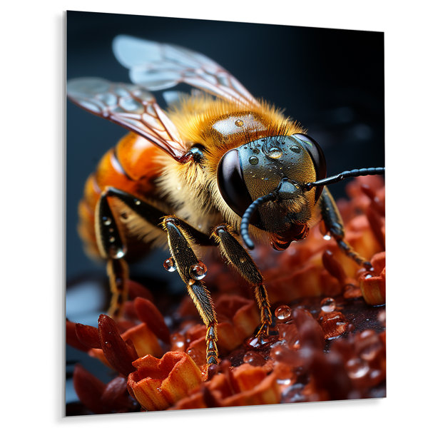 Gracie Oaks Bee Photo On Metal Print - Wayfair Canada