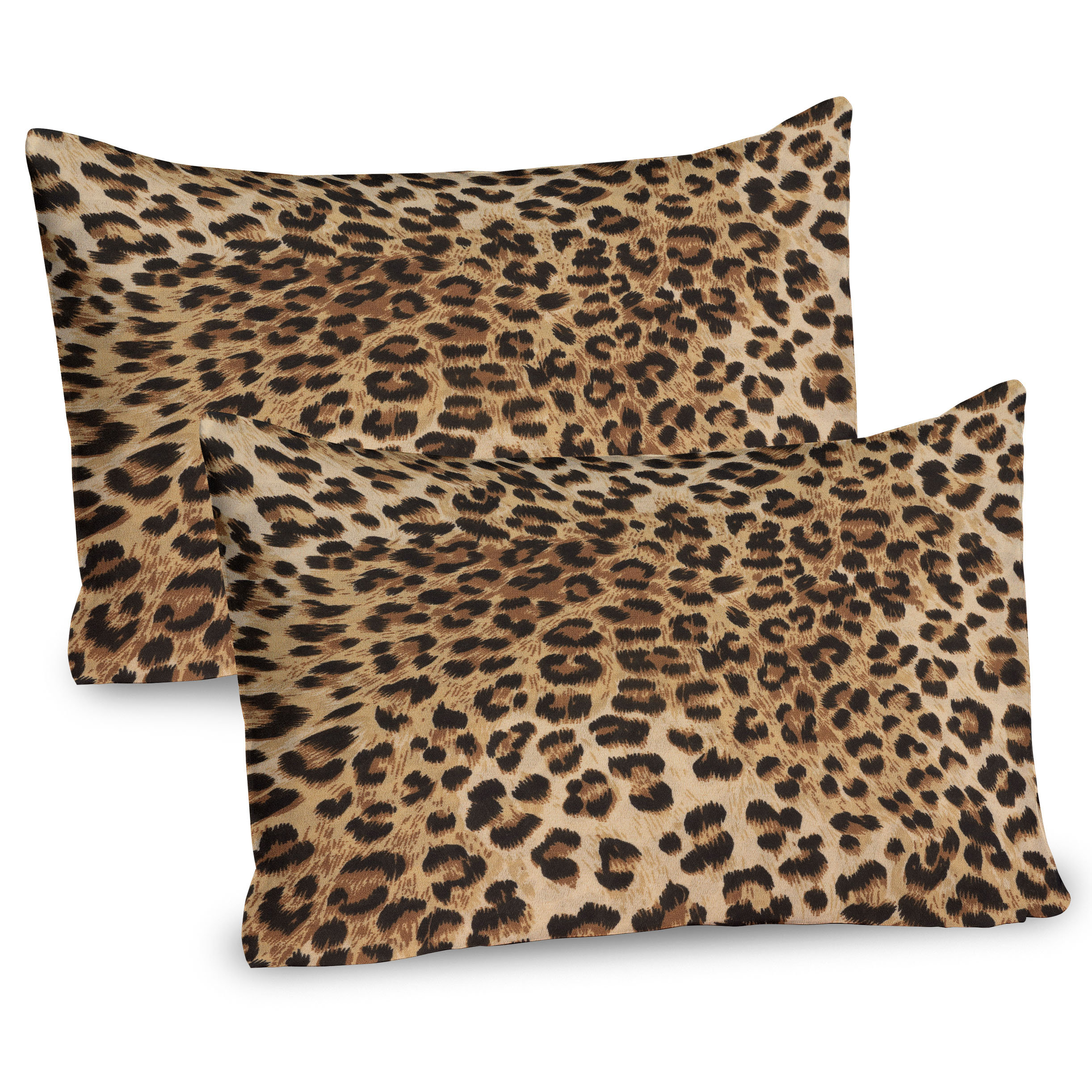 Ambesonne Leopard Print Pillow Sham 2 Pack Wild Animal Skin Pale Brown ...
