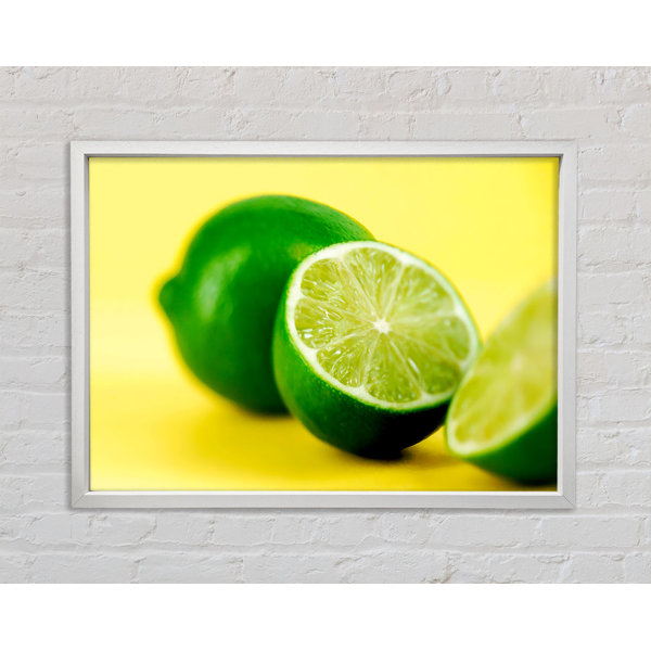 Bright Star Lime Halves - Single Picture Frame Print on Canvas ...
