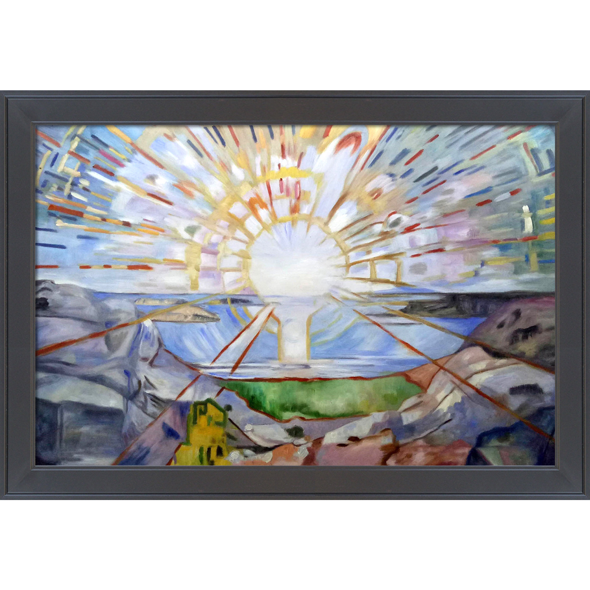 Overstock Art The Sun, 1911 - 1916 Framed On Canvas by Edvard Munch ...