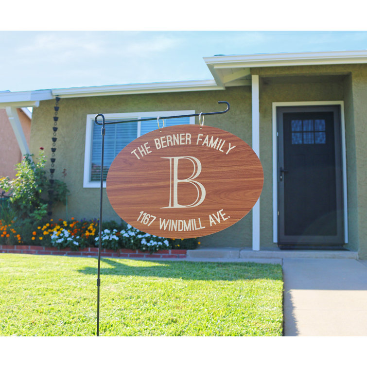 Etchey Oval Address Plaque Frame | Wayfair