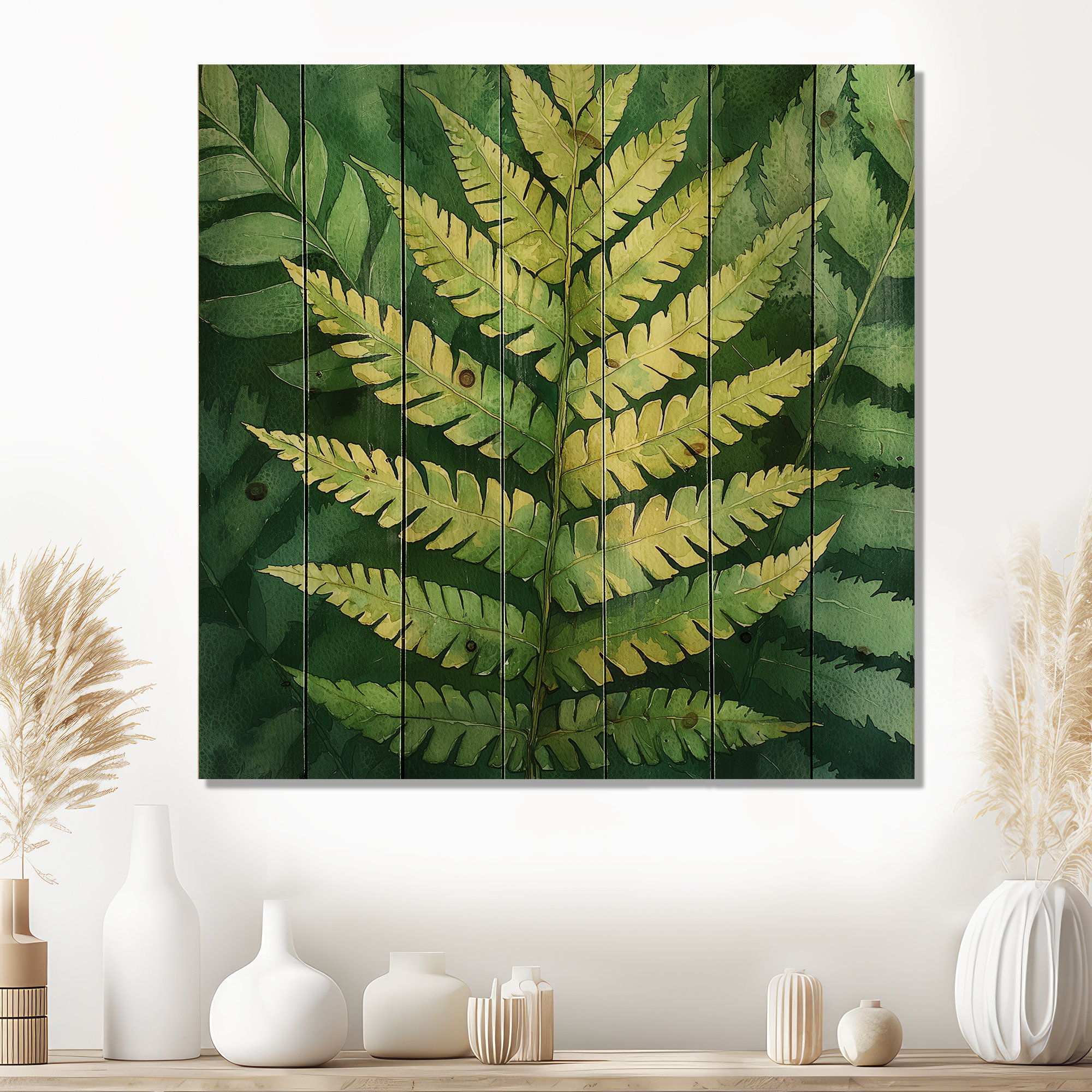Ophelia & Co. Fern Collage Of The Forest I - Ferns Wood Wall Decor - On ...