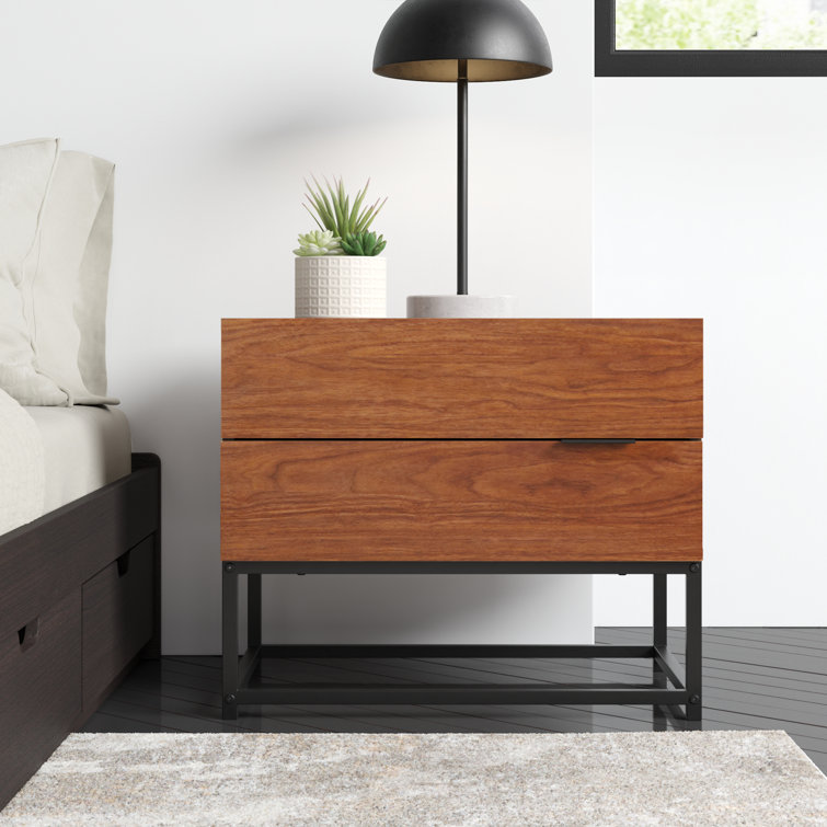 Wade Logan® Ashaunte 2 Drawer NightStand & Reviews | Wayfair