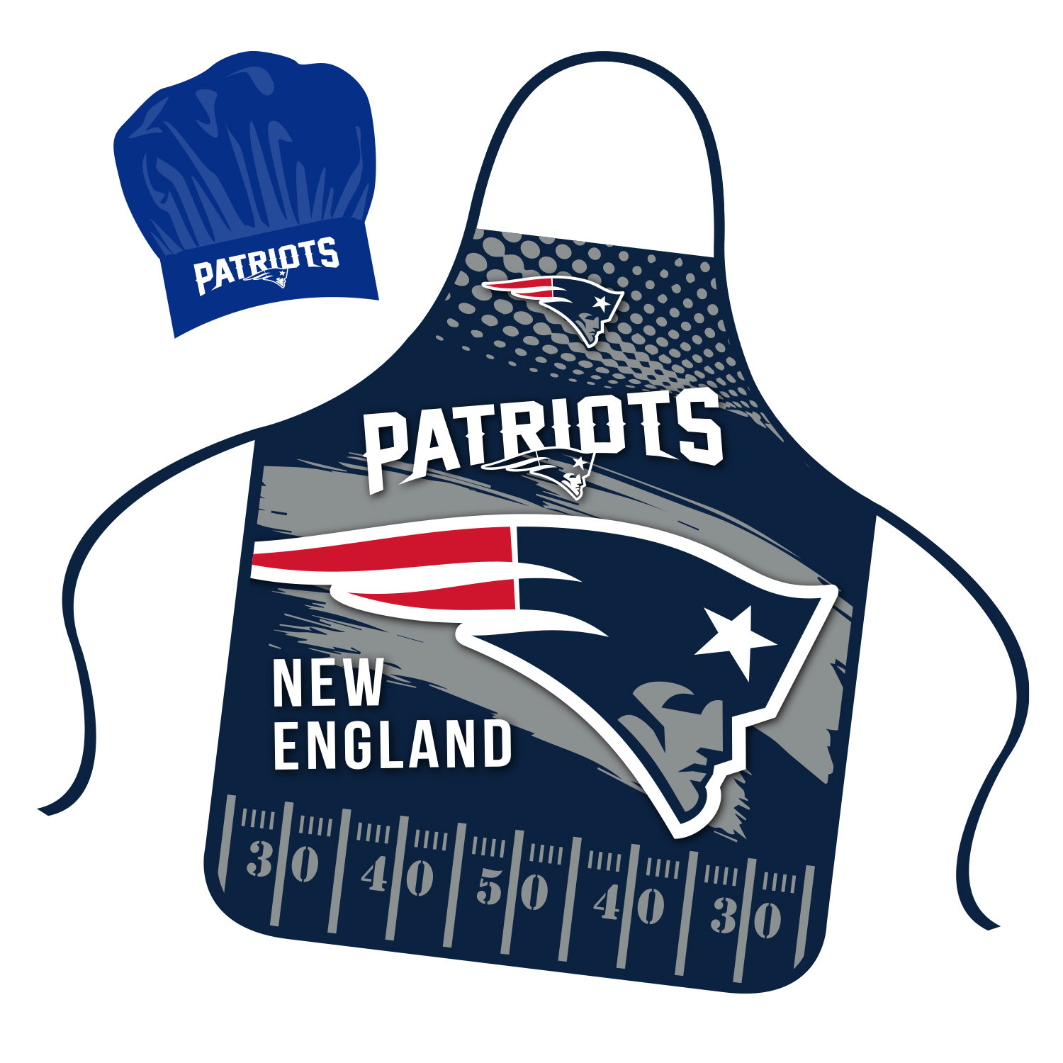 NFL Apron & Chef Hat Set - New England Patriots | Wayfair
