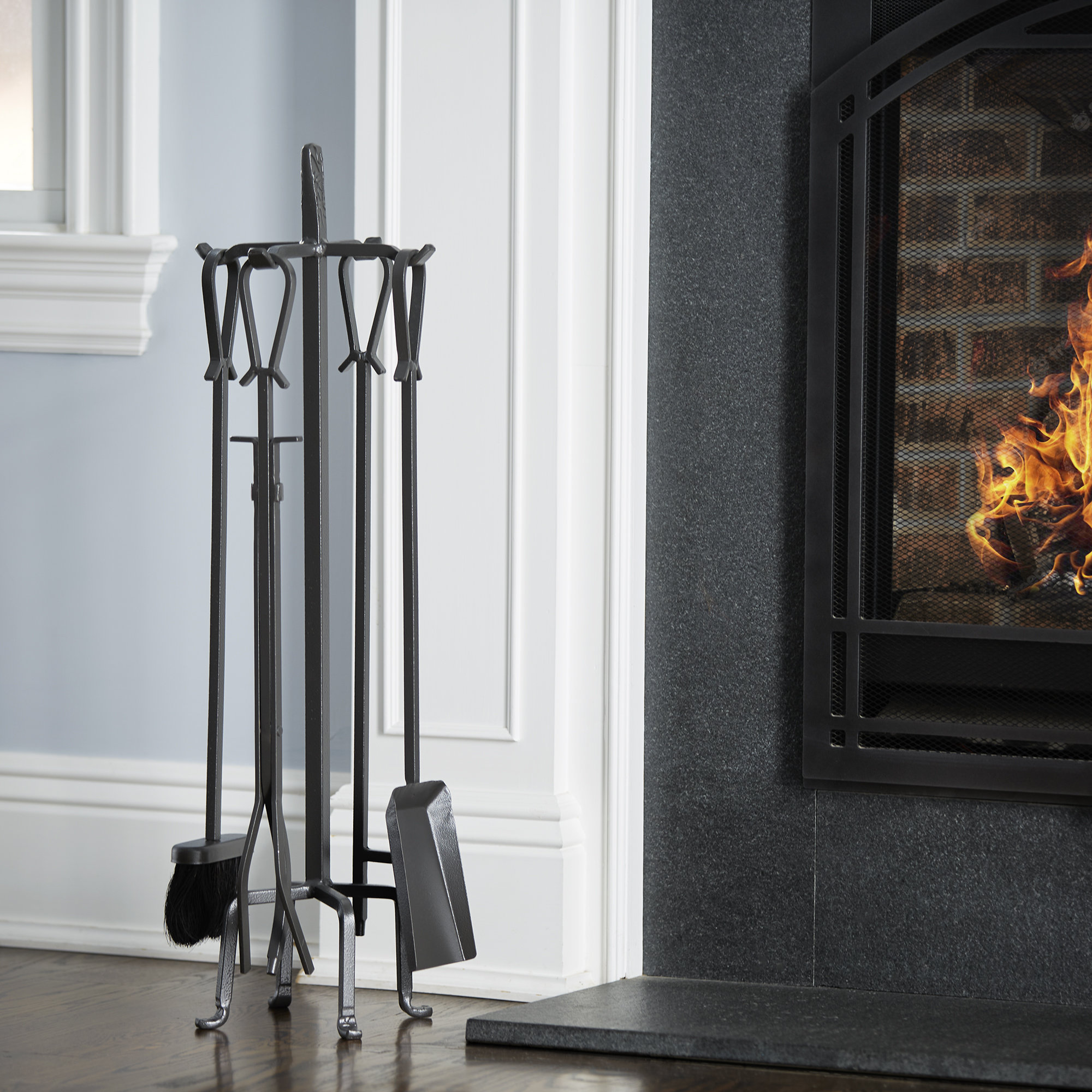 Red Barrel Studio Watsonville 5 Piece Iron Fireplace Tool Set & Reviews ...