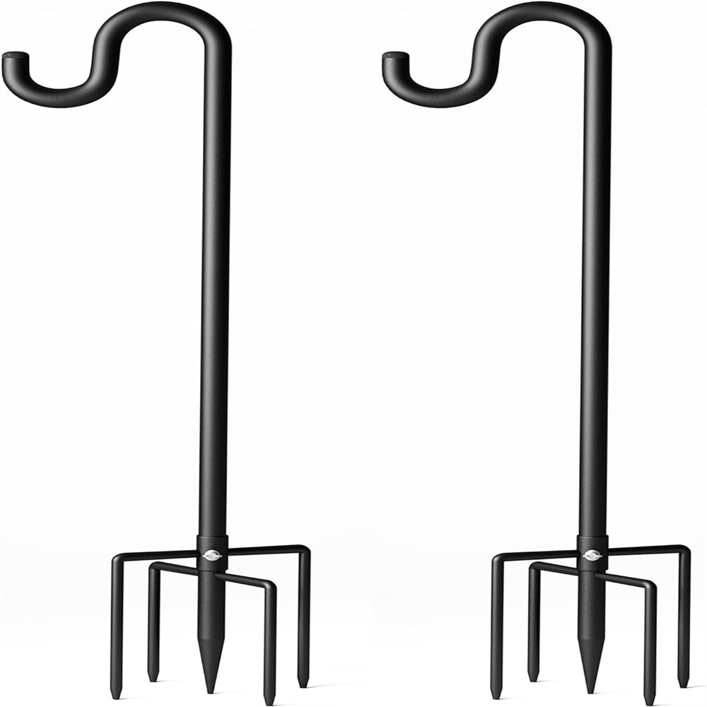 Lark Manor™ 76" Shepherds Hooks For Outdoor, Extra Thick Bird Feeder ...