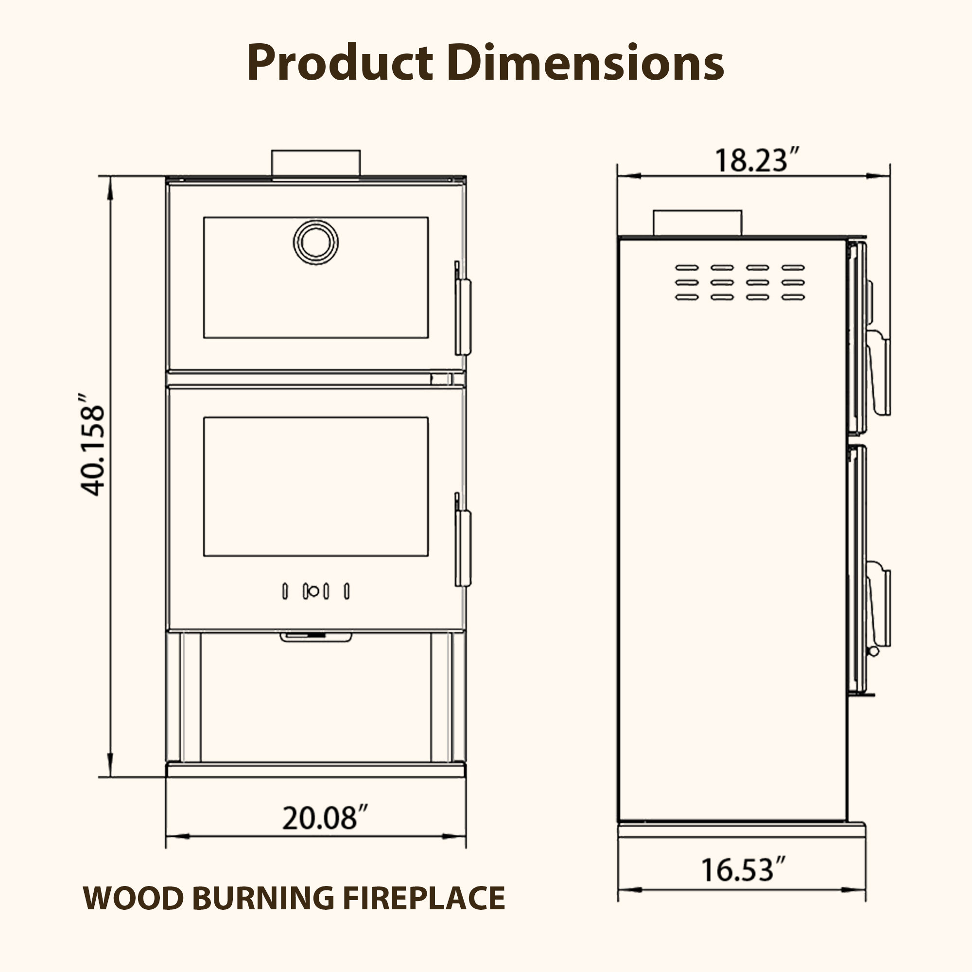 BrooveWave 3200 Square Feet Freestanding Indoor Direct Vent Burner ...