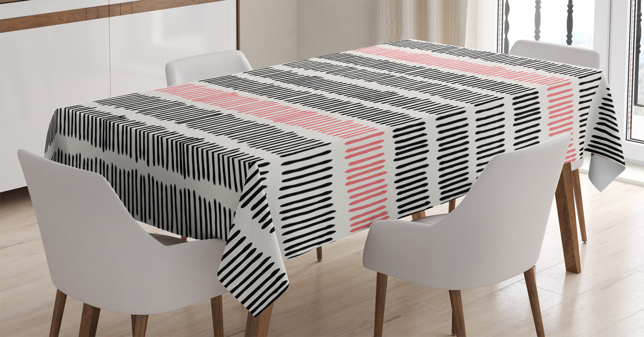 East Urban Home Abstract Pattern With Short Lines Chalkboard Geometric ...