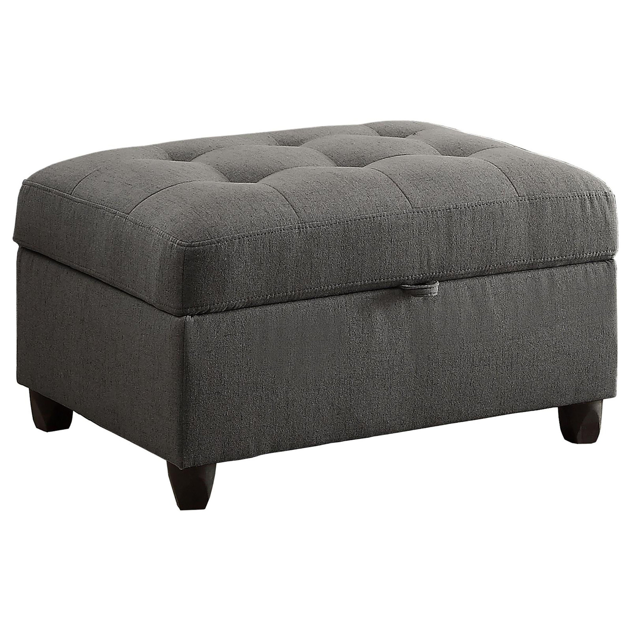 George Oliver Spacious Grey Storage Ottoman - Wayfair Canada