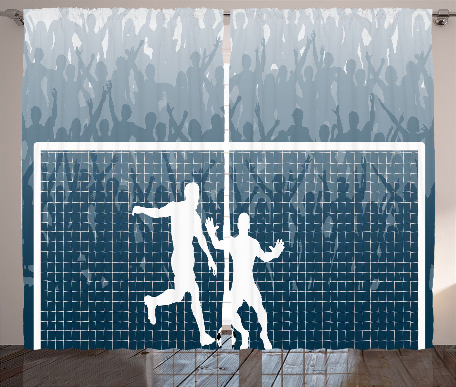 East Urban Home Soccer Semi-Sheer Rod Pocket Curtain Panels | Wayfair