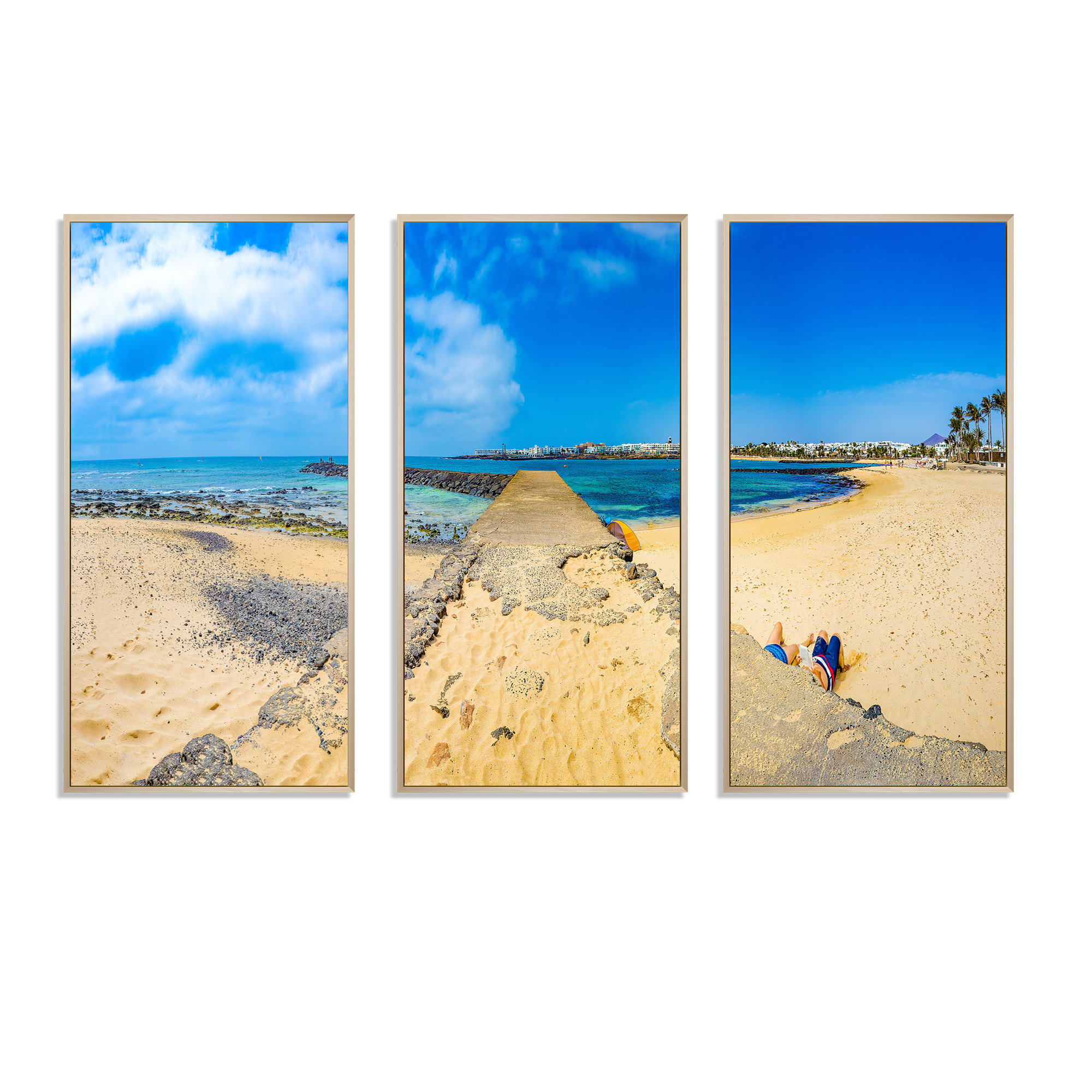 Highland Dunes Spanish Beach View Landscape In Lanzarote - Nautical ...