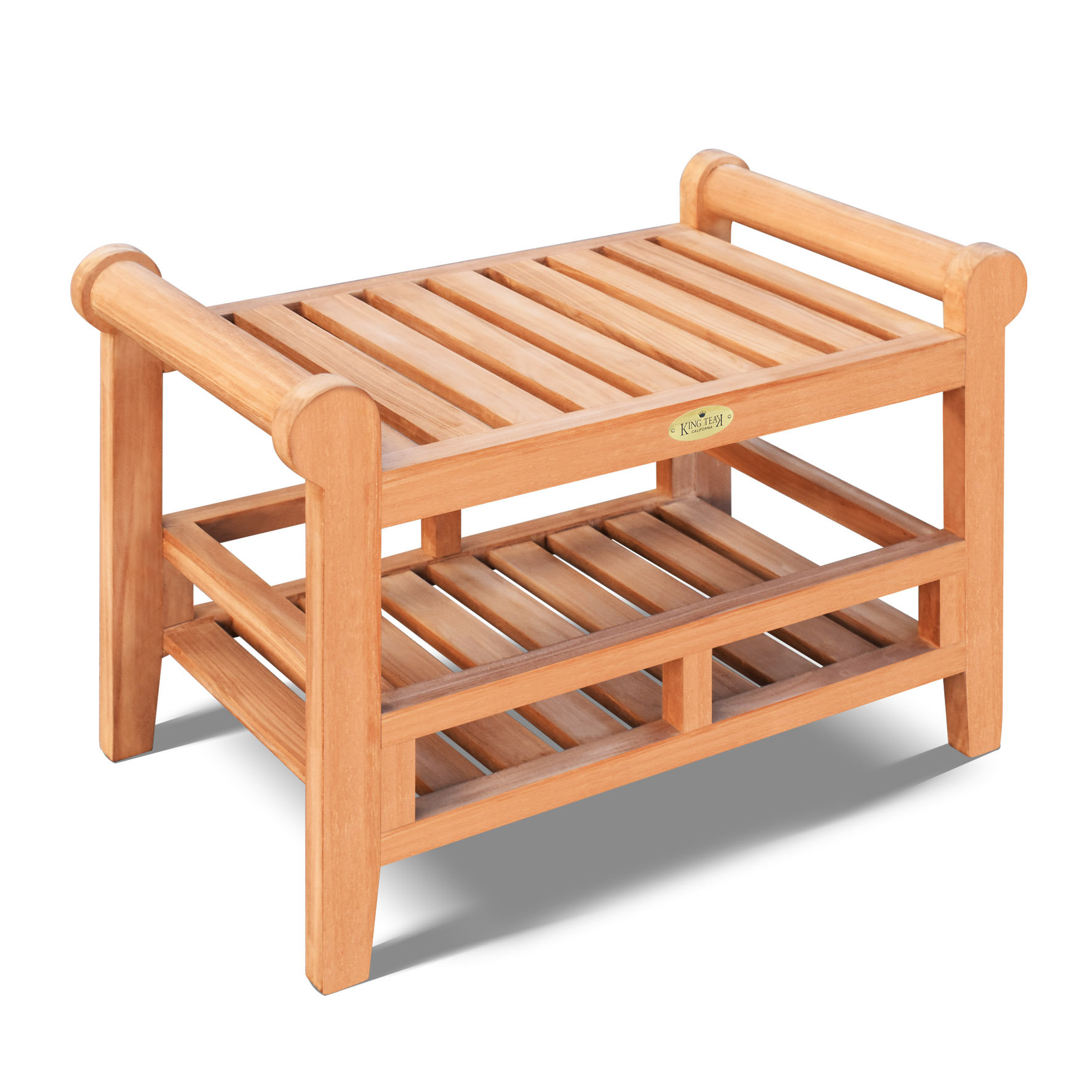 Sunrise Outdoor LTD 29.7'' Teak Shower Bench Seat With Handles Indoor ...