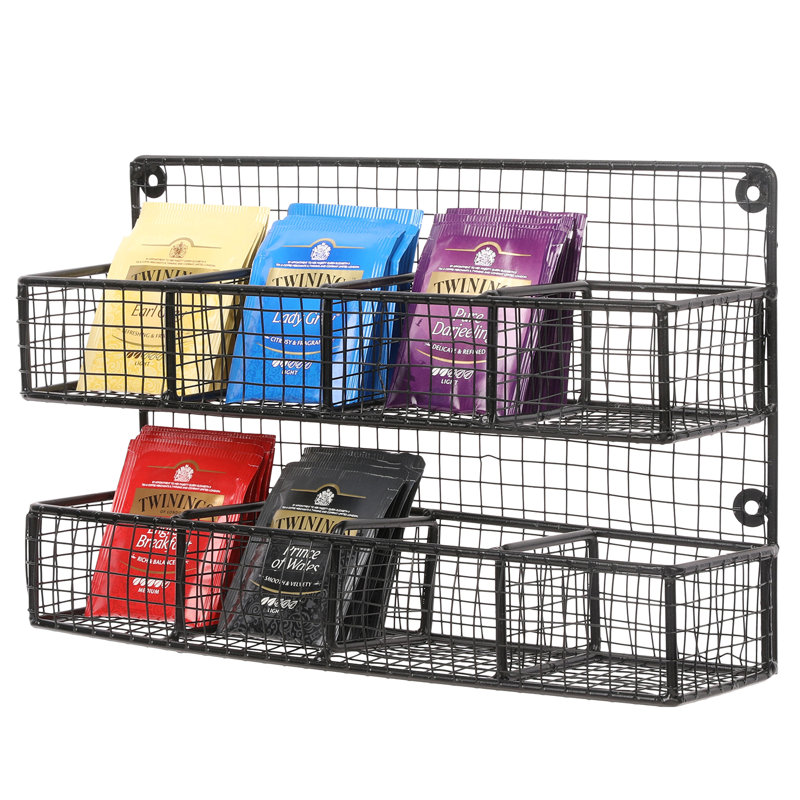 MyGift Black Metal Tea Bag Organizer & Reviews | Wayfair