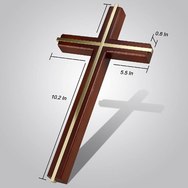 Trinx Wall Cross, Catholic Wooden Wall Décor | Wayfair