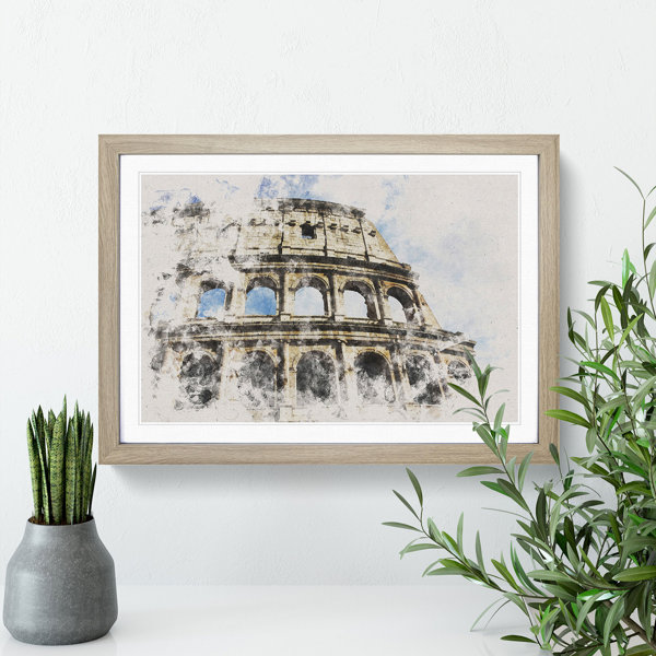 East Urban Home Coliseum in Rome - Picture Frame Painting | Wayfair.co.uk