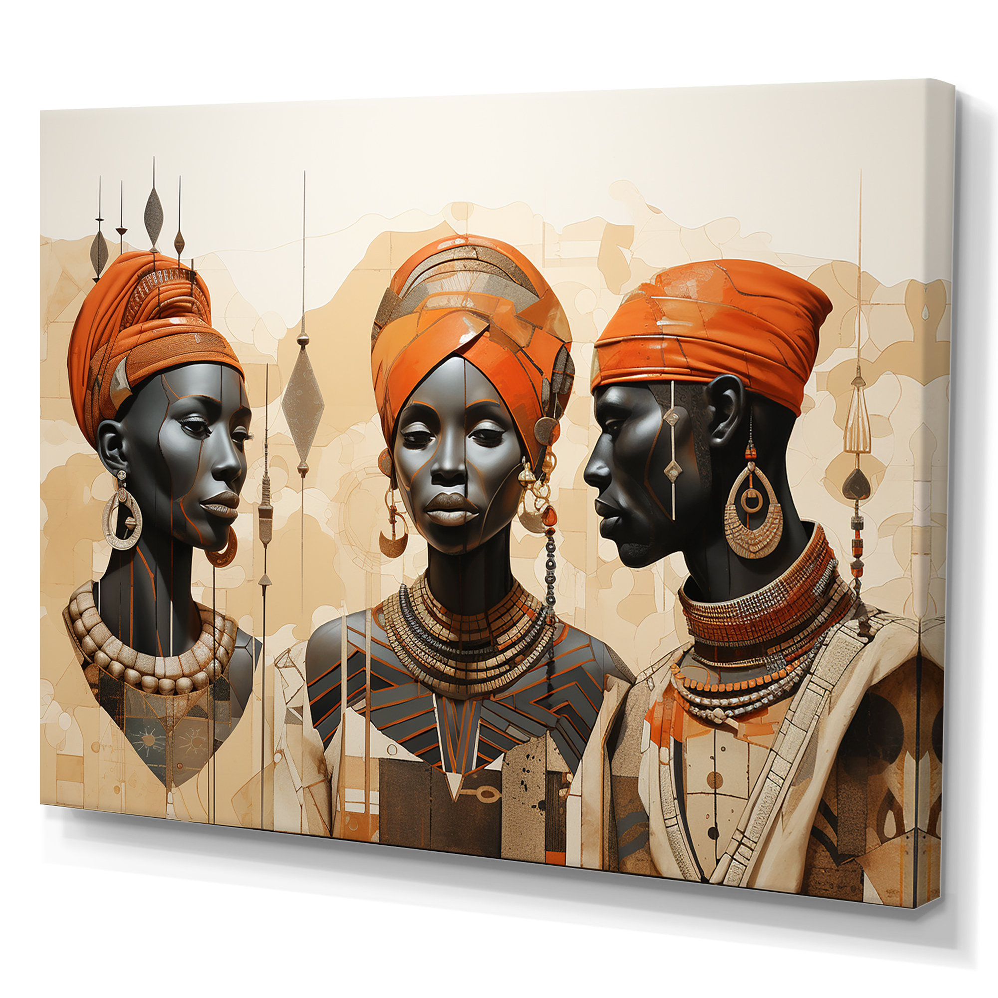 Bungalow Rose Minimalism African Tribes Women I On Canvas Print | Wayfair