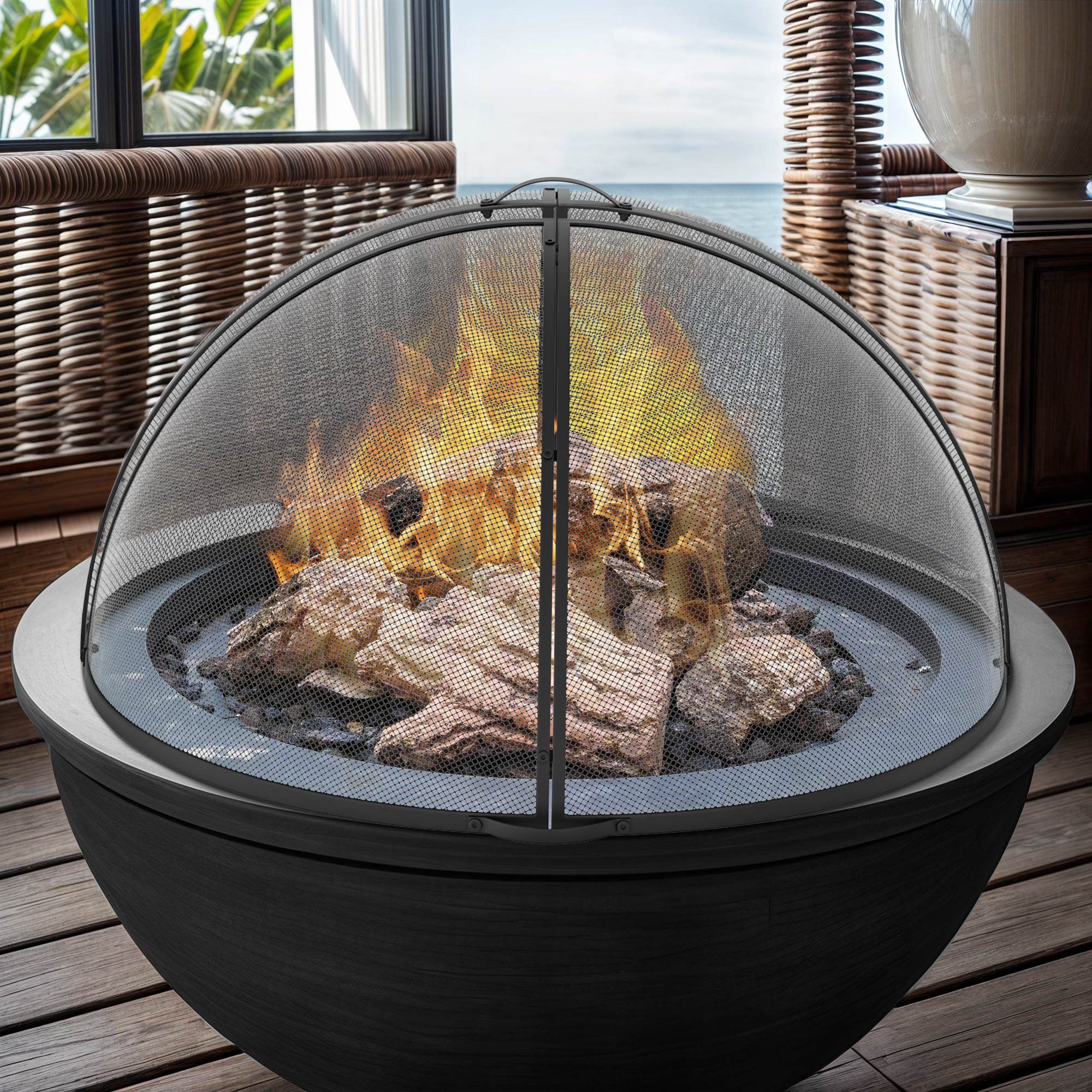 Edrosie Inc 36'' x Iron Fire Pit Lid - Wayfair Canada