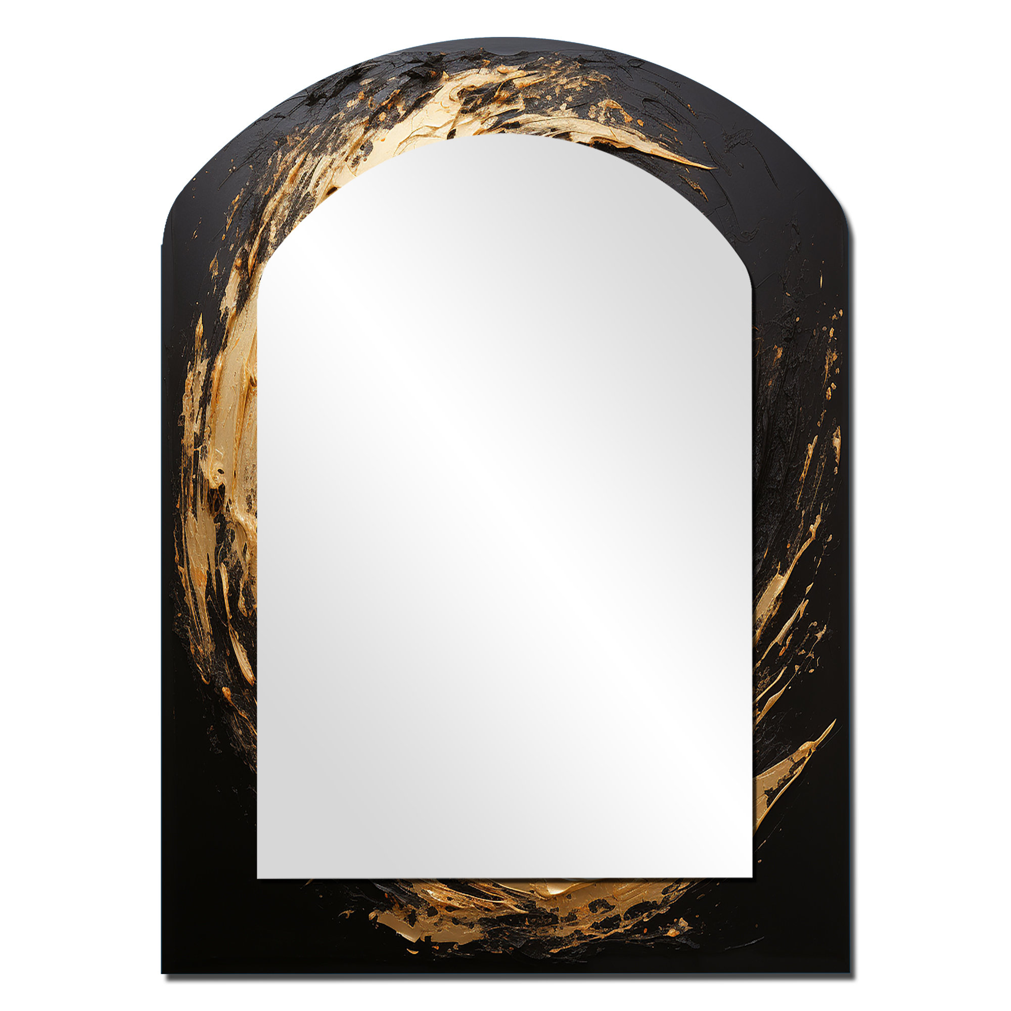 Ivy Bronx Gold and black abstract spiral collage - Abstract Collages ...