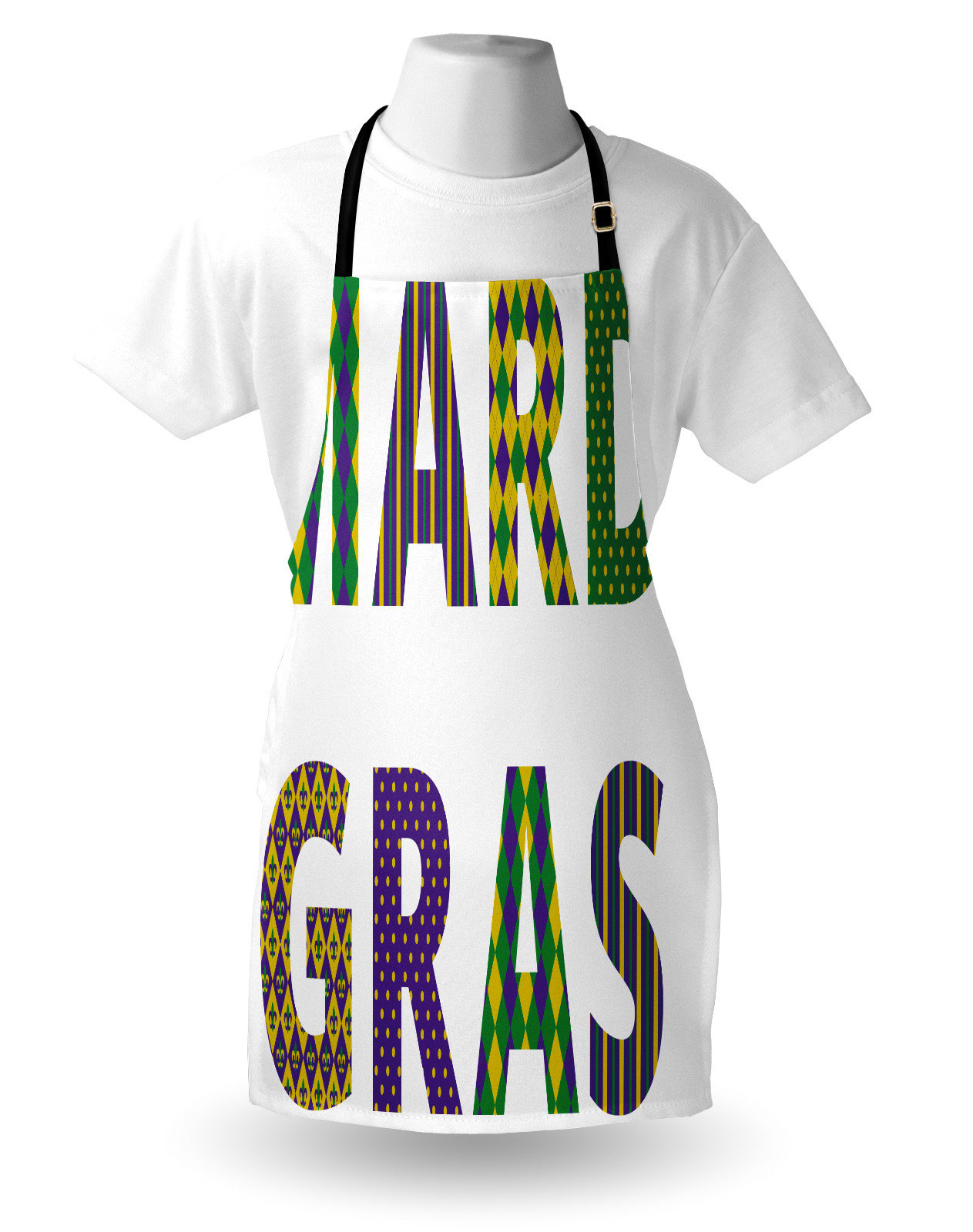East Urban Home Mardi Gras Apron Unisex, Letters Lily, Adult Size ...