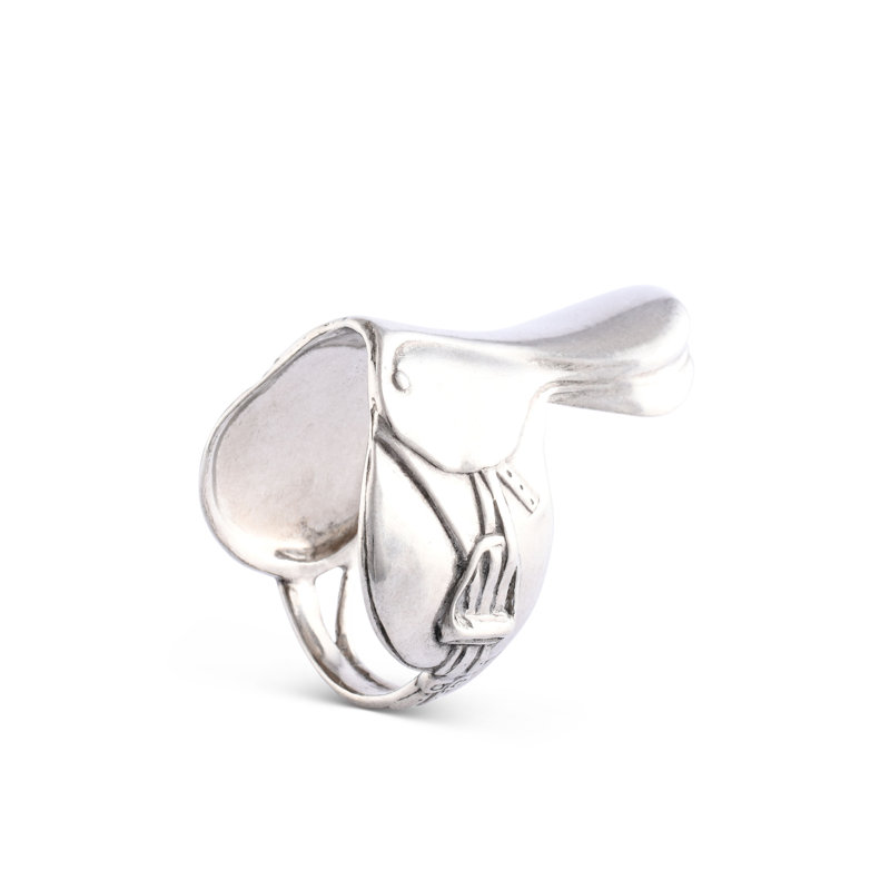 Vagabond House Equestrian Pewter English Horse Saddle Napkin Ring ...