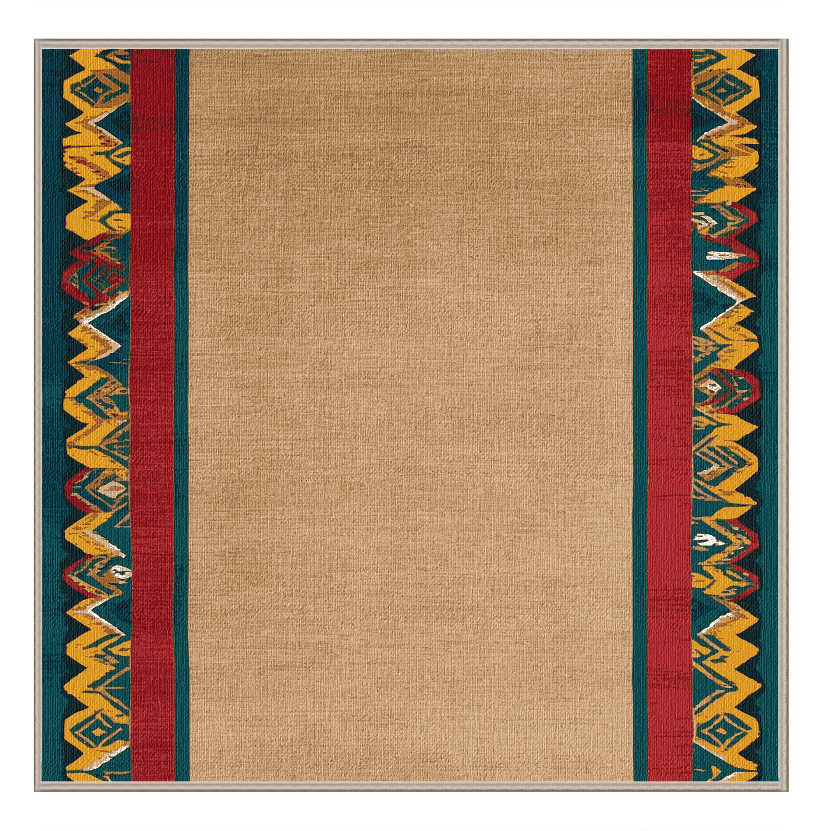 Bayou Breeze Washable Tribal Pattern Border Hawaiian Area Rug | Wayfair