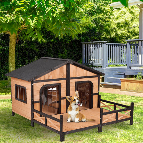 Tucker Murphy Pet™ Campa Wood Dog House & Reviews | Wayfair