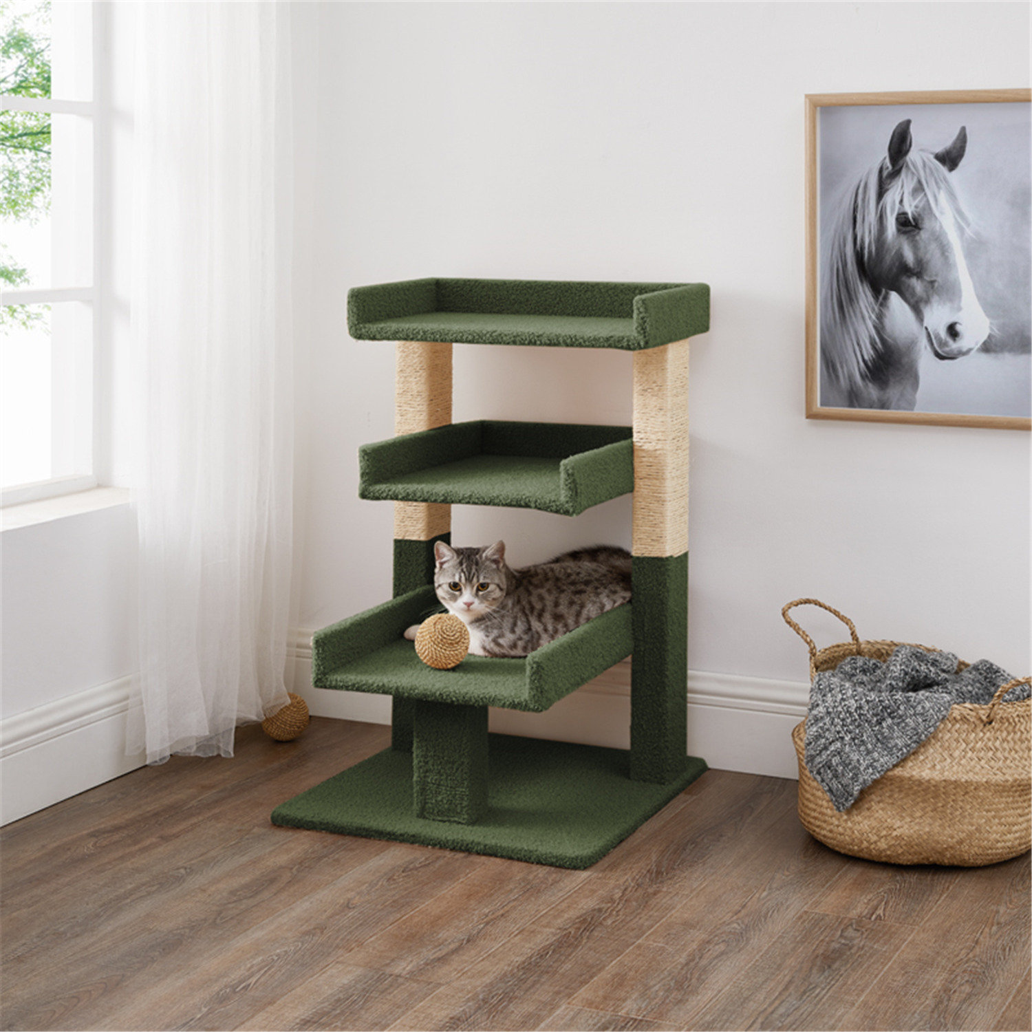 Tucker Murphy Pet™ Totnes Nala Cat Tree for Cats, 3 Level Cat Play ...