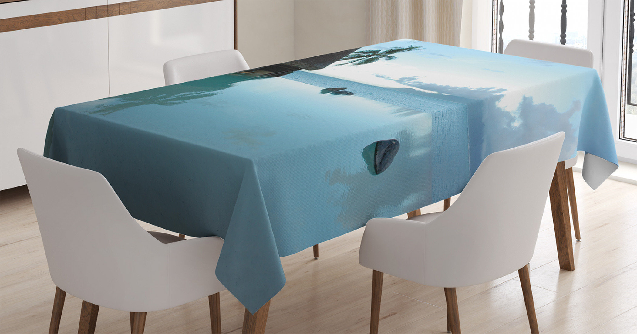 East Urban Home Ambesonne Landscape Tablecloth, Rock Pool Part Of The ...