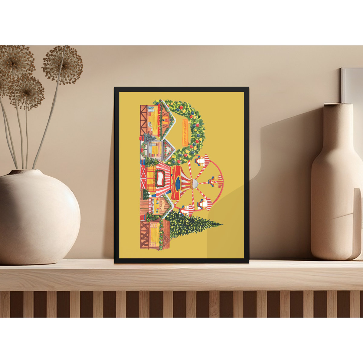 Lark Manor Christmas Market Ferris Wheel Wall Decoration Home Decor ...