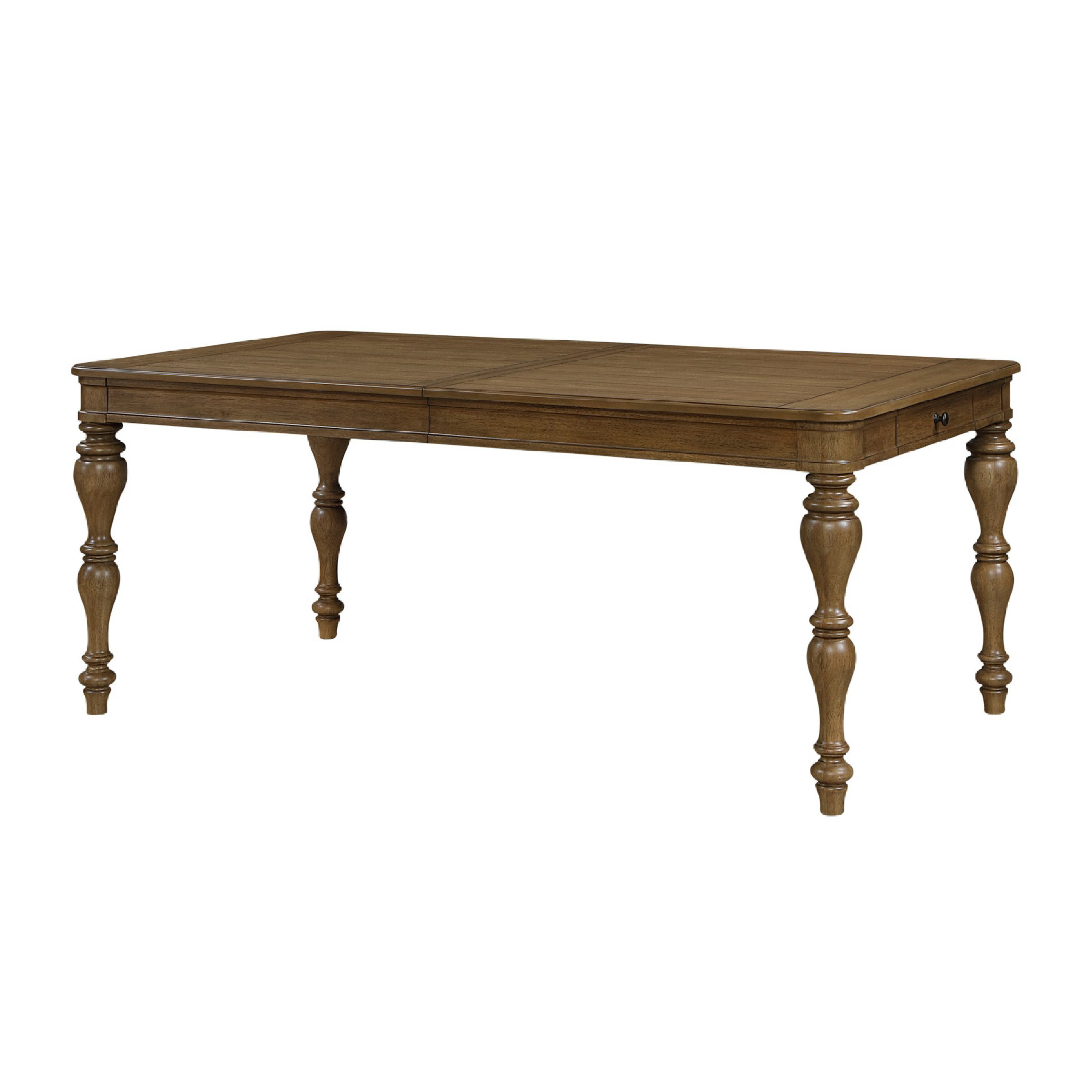 Benjara Wen Extendable Dining Table, W Center Leaf, 73-91 Inch, Warm ...
