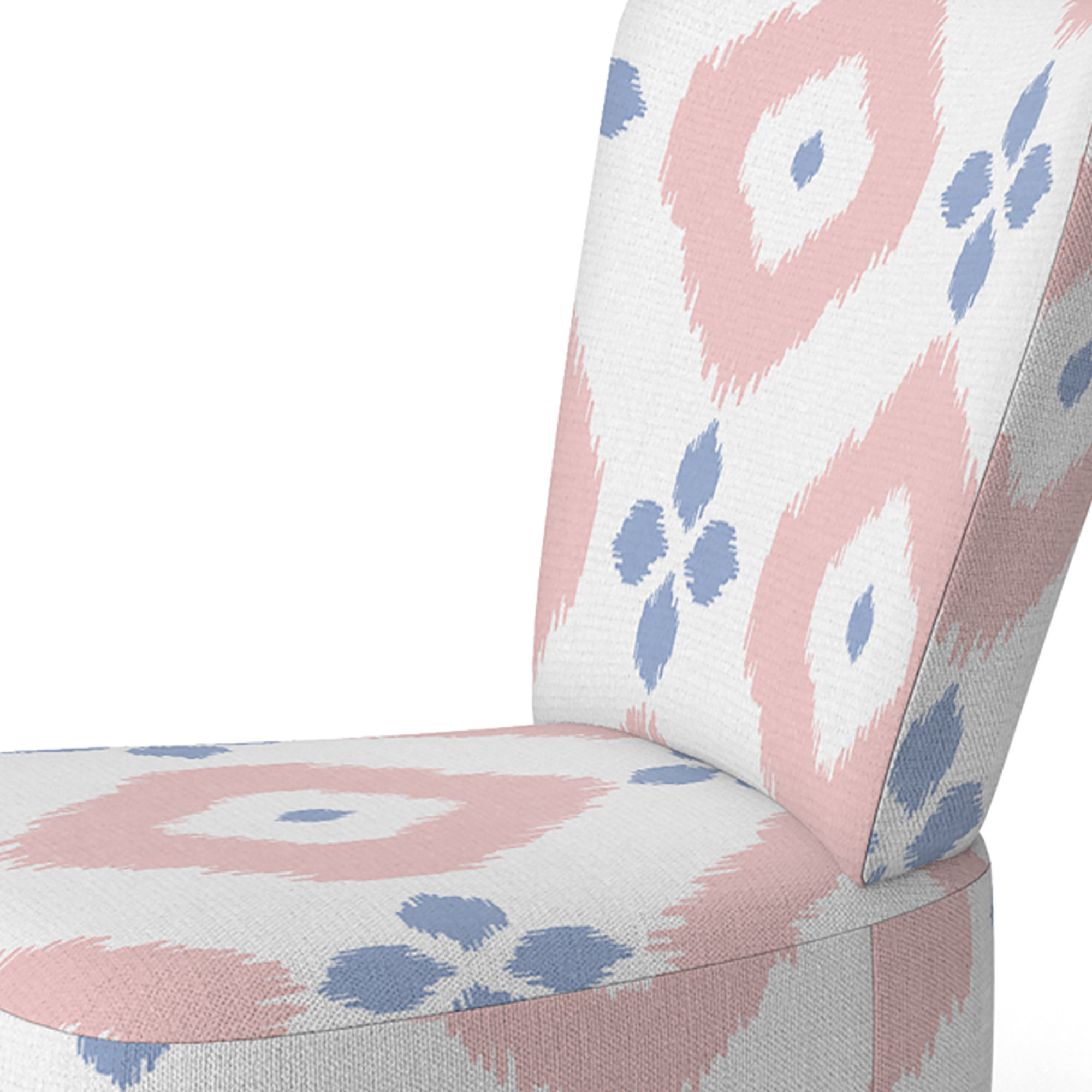 Dakota Fields Blue Flowers Geometric - Upholstered Patterned Accent ...